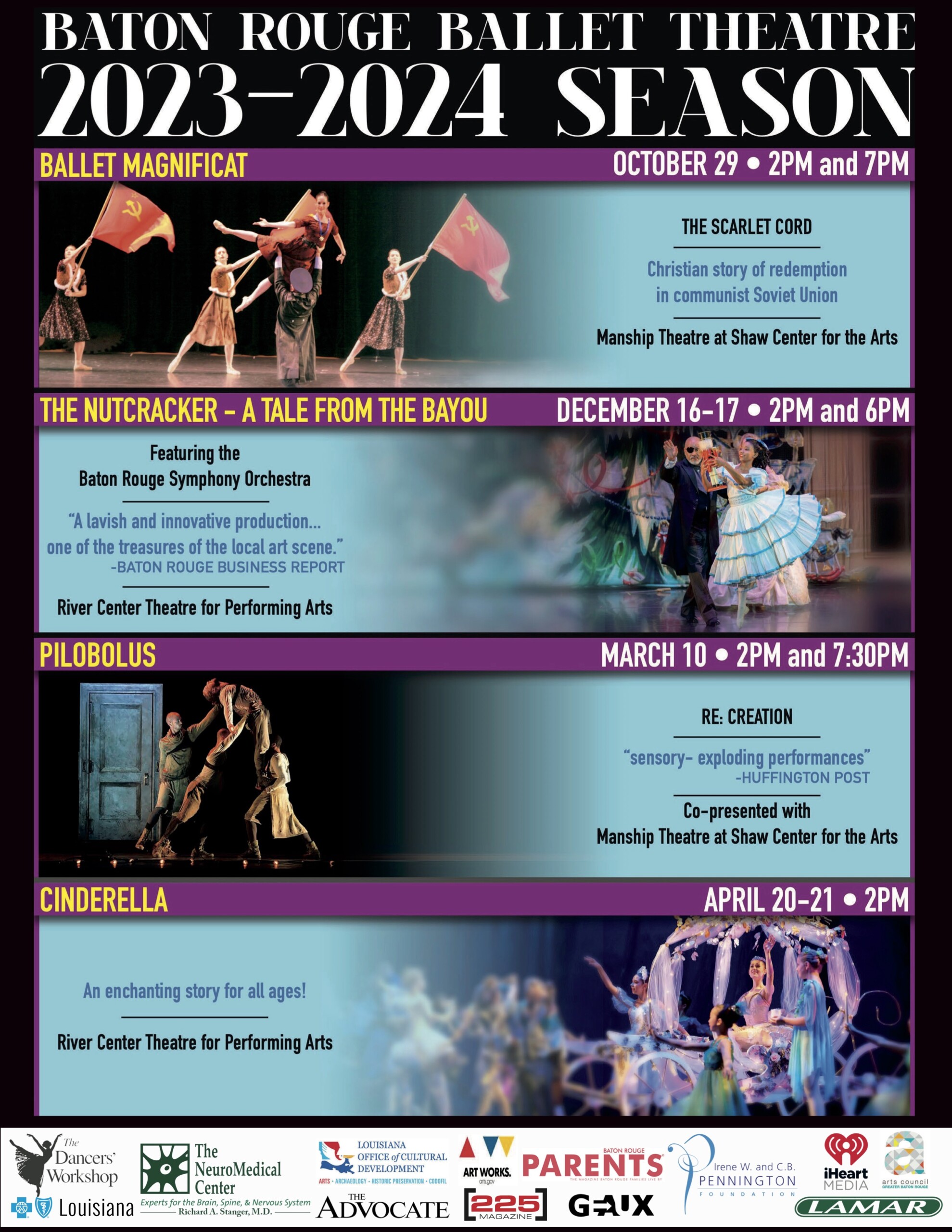 4 shows - Baton Rouge Ballet Theatre